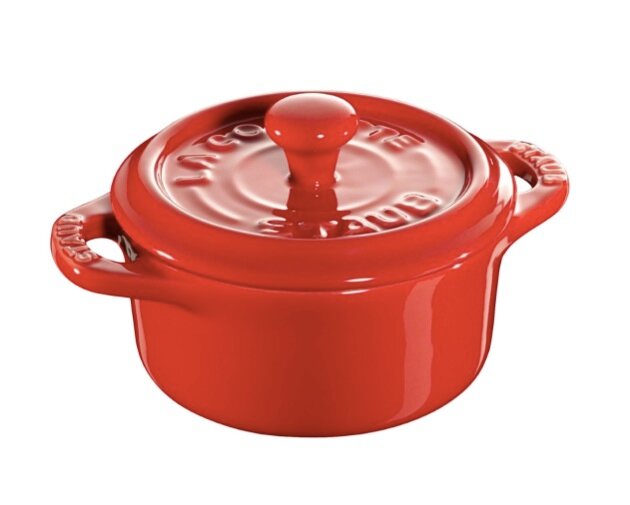 Мини-кокот Staub круглый, 10 см, вишневый