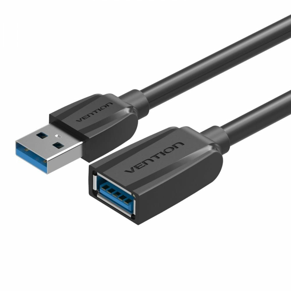 Кабель-удлинитель Vention USB 3.0 AM/AF - 0.5м Black Edition VAS-A45-B050, черный
