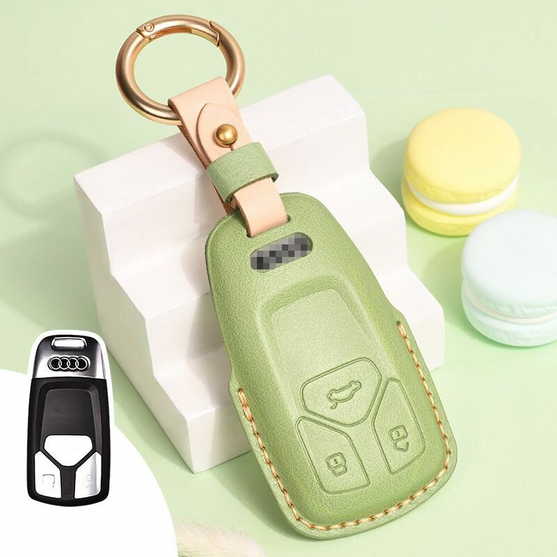 Чехол Кожаный для смарт ключа Audi (3 кнопки)