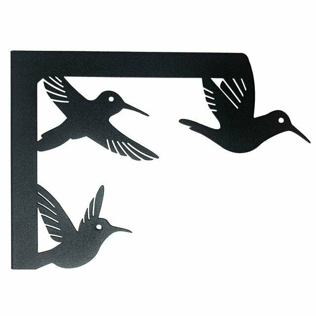 Кронштейн декоративный для кашпо Колибри 35см черный, 2шт