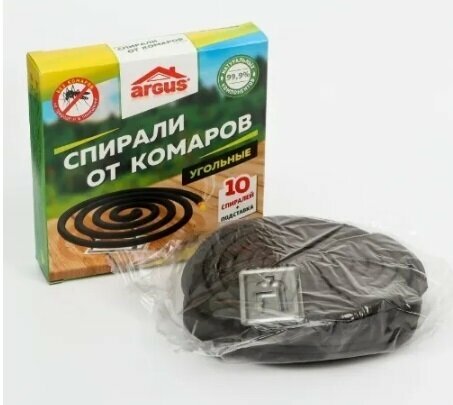 Аргус спирали Малодымные с углём 10шт