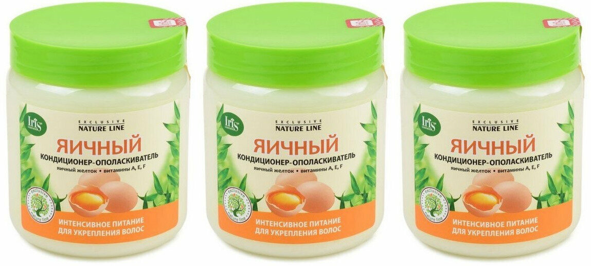 Iris Кондиционер-ополаскиватель Яичный Exclusive Natureline, 500 мл,3 шт