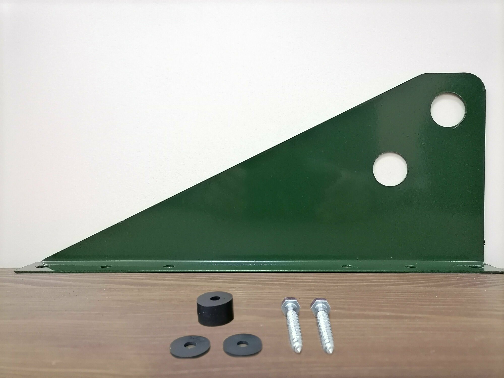 Кронштейн с крепежом для снегозадержателя 25 мм RAL 6020 зеленый хром