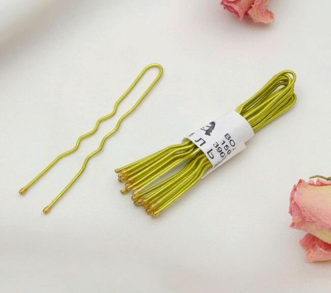 Шпильки золотые длина 5 см (набор 10 шт)