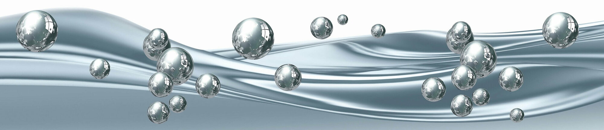 Кухонный фартук/стеновая панель МДФ для кухни 2800*600*6мм "Серебряные шары"