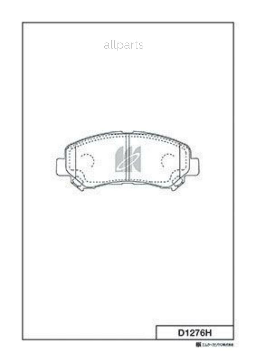 KASHIYAMA D1276H колодки тормозные, передние (С антискрипной пластиной) NI QASHQAI/DUALIS J10 07-, X-TRAIL T31 07- RE