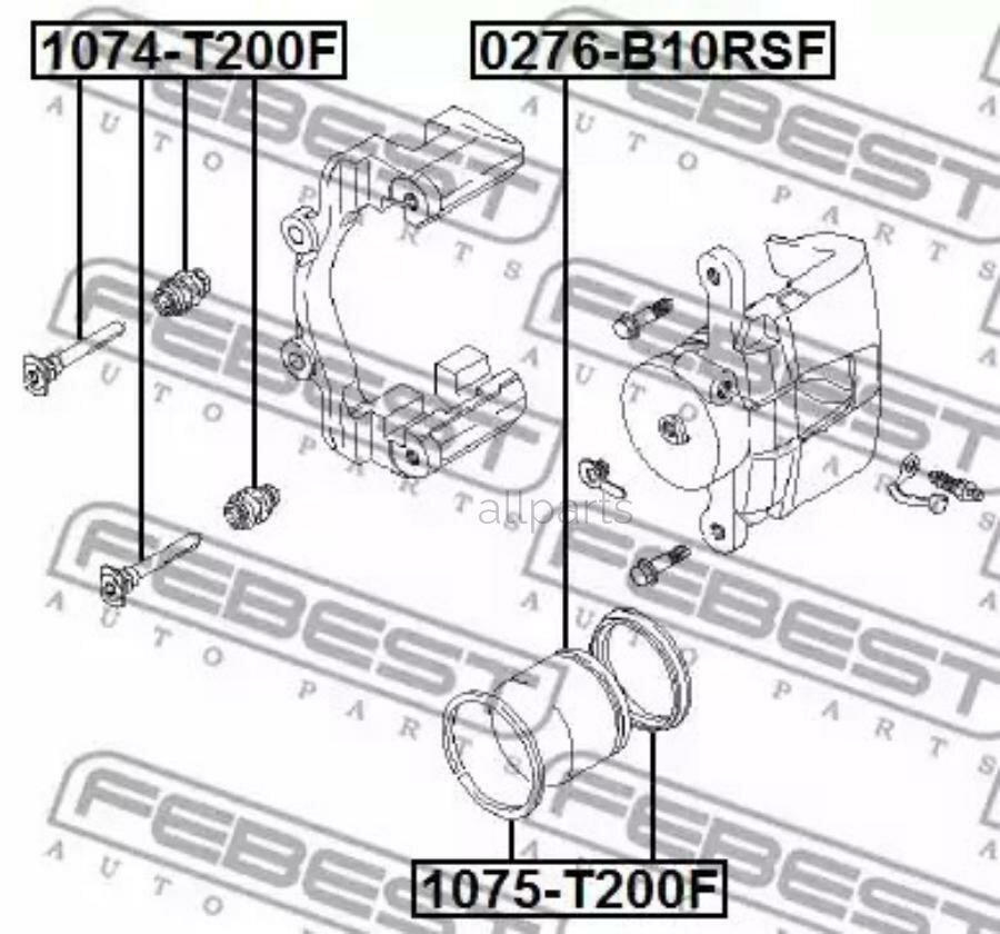FEBEST 1074-T200F Ремкомплект суппорта DAEWOO LANOS/NEXIA/LACETTI/REZZO пер.