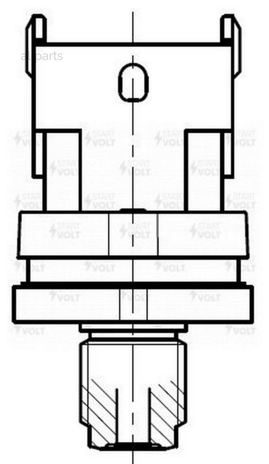 STARTVOLT FPS 0009 Датчик давления топлива для а/м ГАЗ Валдай Next (21-)/Foton Ollin (05-) с дв. Cummins ISF 2.8D STARTVOLT FPS 0009
