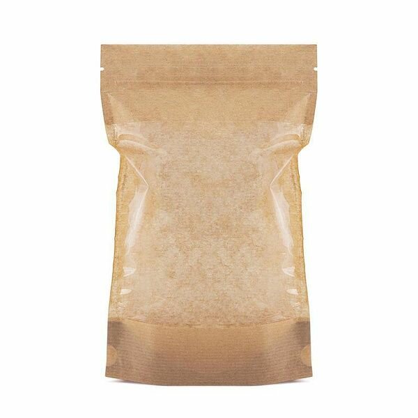 Пакет бумажный "Zip-Lock" с окном 140мм 150х40х240мм крафт уп/10шт