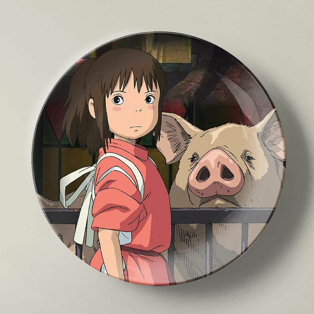 Декоративная тарелка с подвесом Диаметр: 260мм Афиша-со-свинками