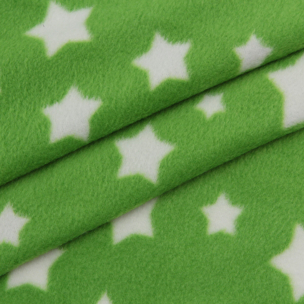 Флис ткань трикотажная 'Звезды', 190 г/м², 50*50 см (± 2 см), SOVUSHKA (17 зеленый)