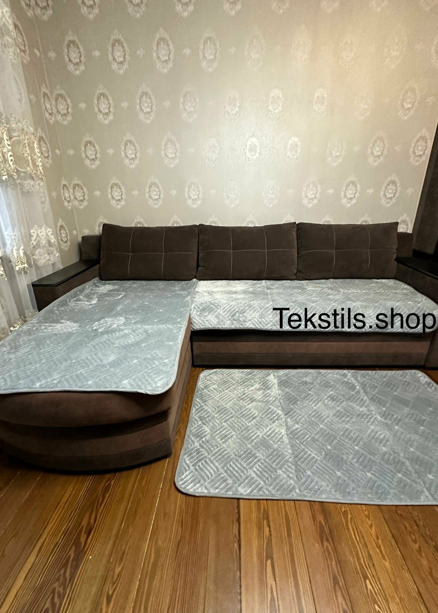 Накидка на угловой диван, накидка на диван 2 кресла