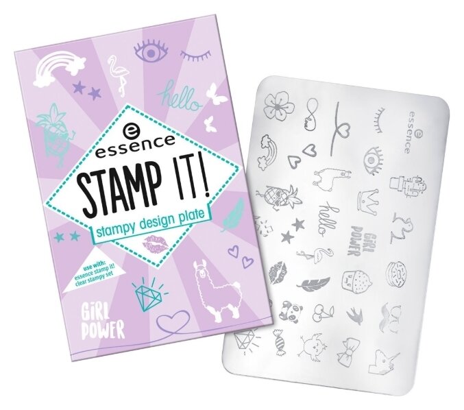Essence Трафареты для дизайна ногтей Stamp It! Stampy Design Plate No01 Nails Just Wanna Have Fun!