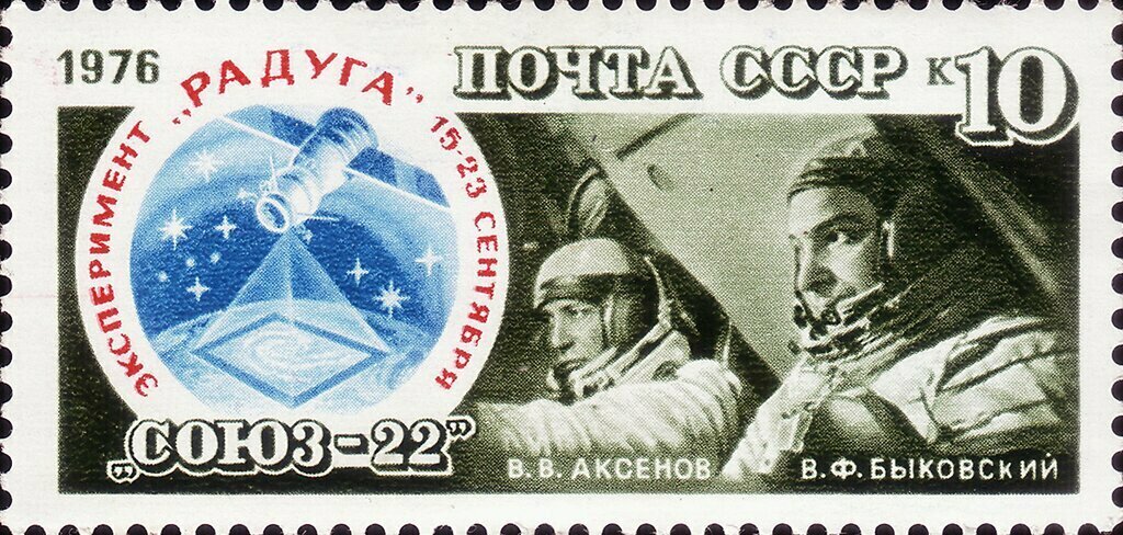 Почтовые марки СССР 1976г. "Космический полет Союз-22" Космос MNH