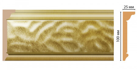 Плинтус Потолочный Decomaster D215-374 В100хШ25хД2400 мм / Декомастер.