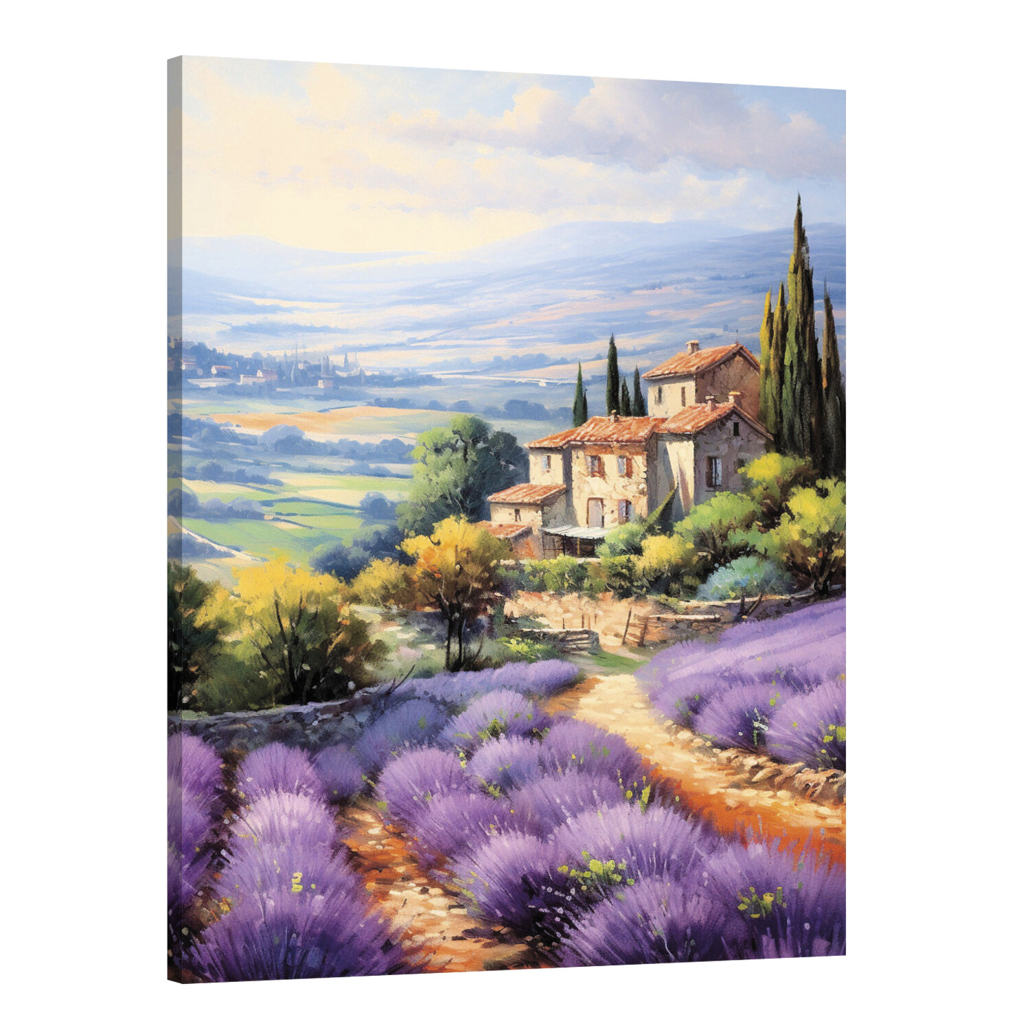 Интерьерная картина 50х70 "Деревня в стиле прованс"