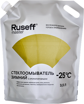 Жидкость для стеклоомывателя RUSEFF Master, -25°C, 3.5 л 15200M