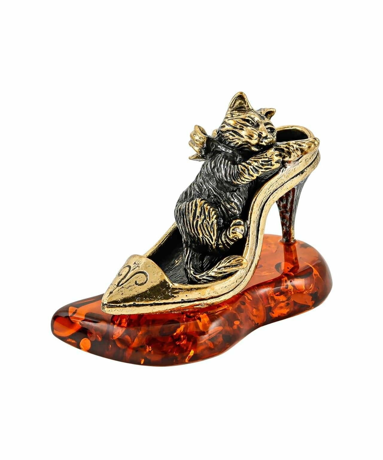 Статуэтка Кот на туфельке 420
