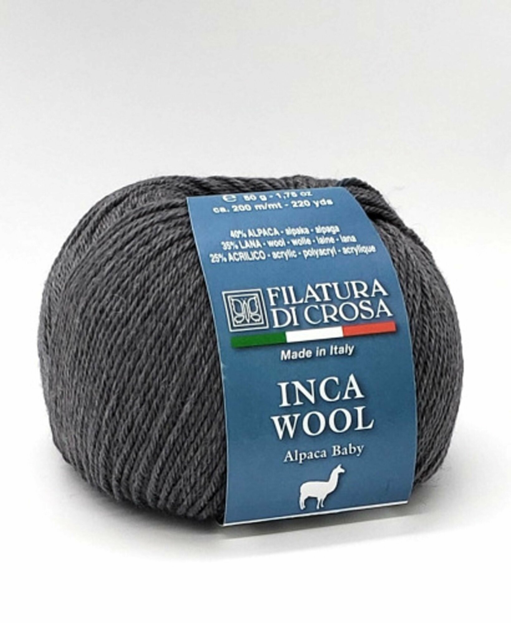 5 Мотков Пряжа Filatura Di Crosa INCA WOOL 40% Беби альпака, 35% Шерсть, 25% Полиакрил 50 гр. - 200 м. цвет 11