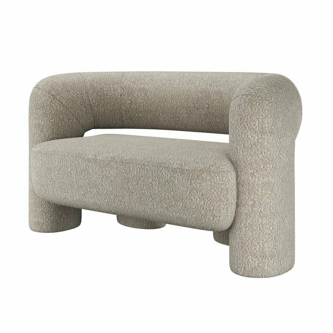 Диван ZAMPA двухместный, букле, серый