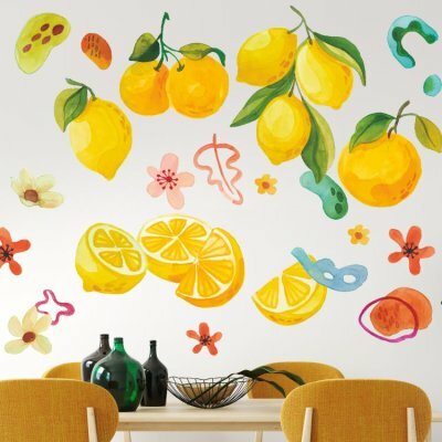 Наклейки на стену для кухни «Лимонное настроение»