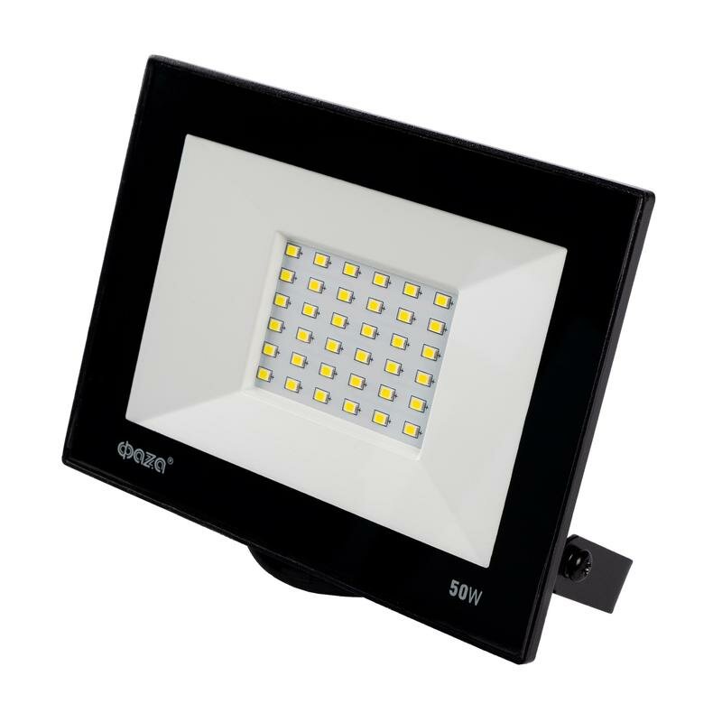 Прожектор светодиодный СДО-20 50Вт 6500К IP65 230В BL до прозр. закален. стекло, JAZZWAY 5047303 (1 шт.)