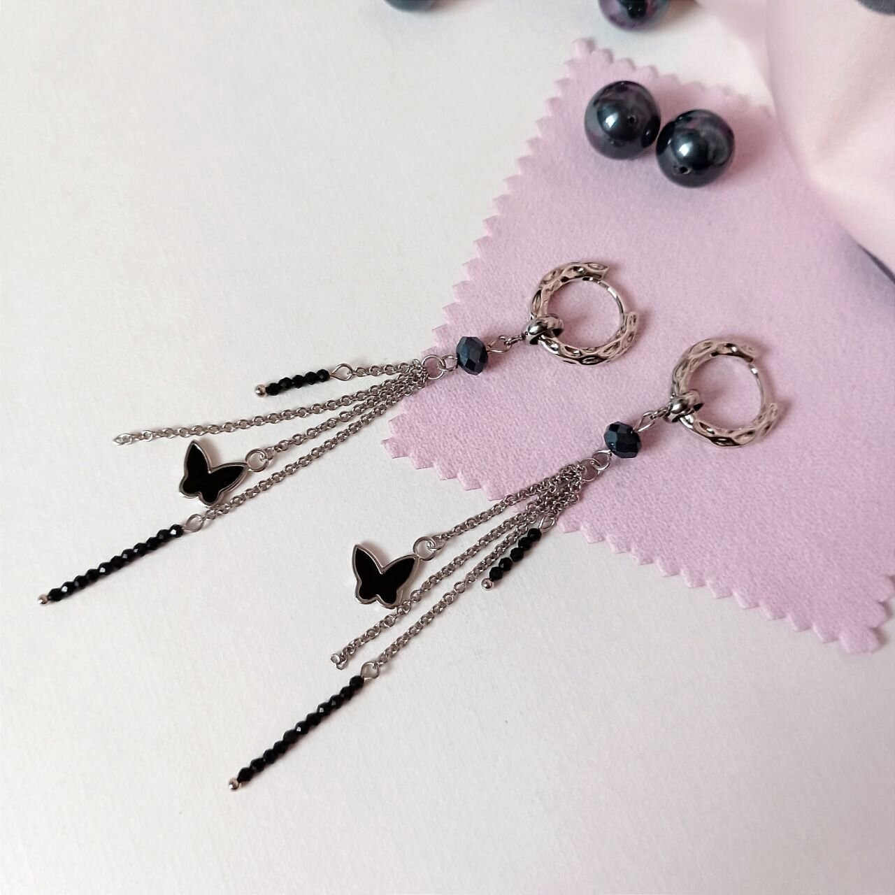 Серьги, стекло