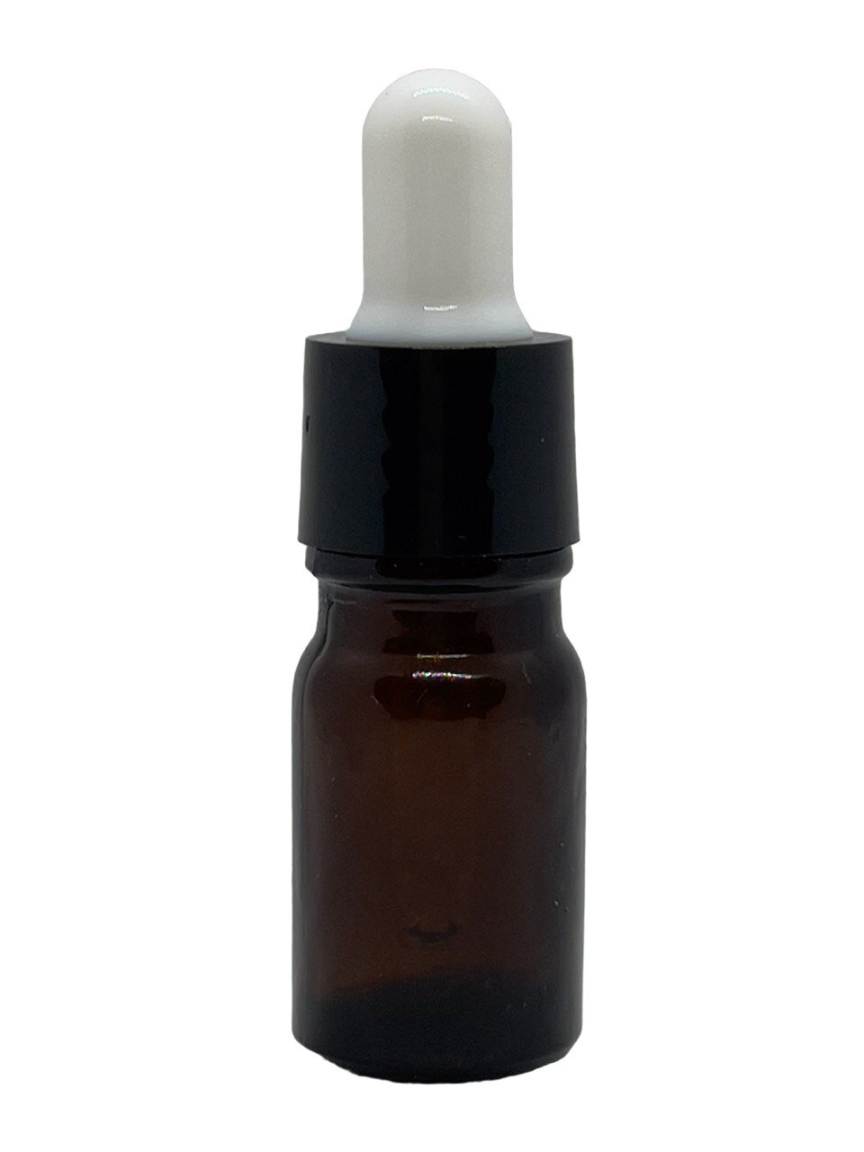 Набор пипеток для эфирных масел, флакон 5 мл, 6 штук, янтарное стекло, черная крышка, белая груша