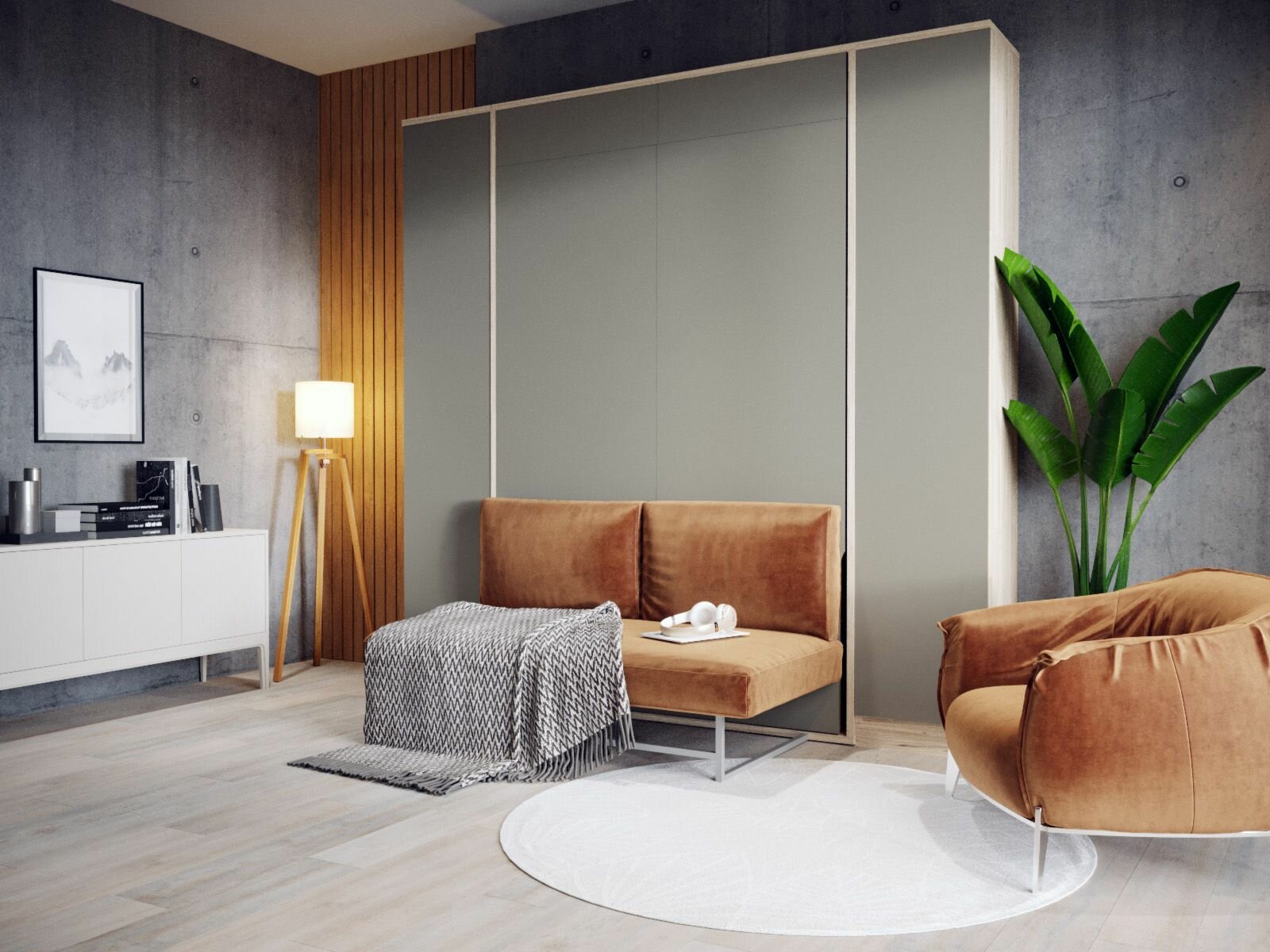 Шкаф кровать диван Блюз 900 U2121