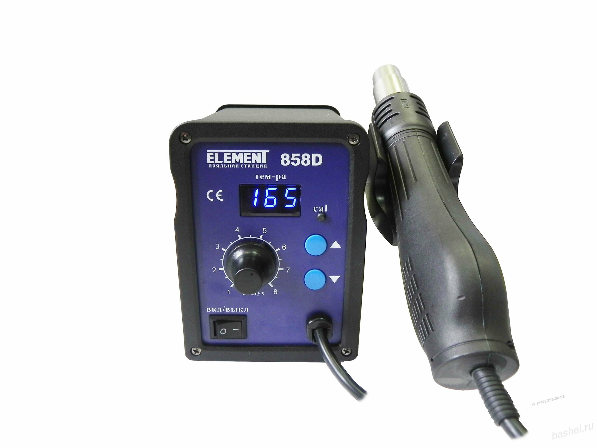 ELEMENT 858D, Фен паяльный, ELEMENT, с цифровой индикацией