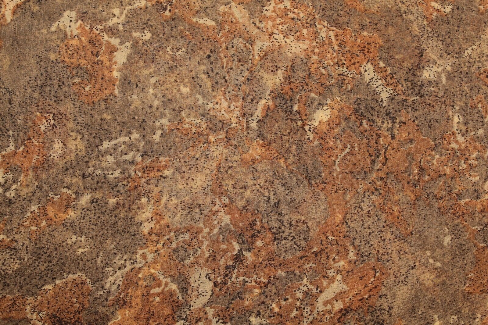 Ткань Шёлк-шифон стрейч Marini оливкового цвета с рыжевато-коричневыми пятнами, ш135см, 0,5 м