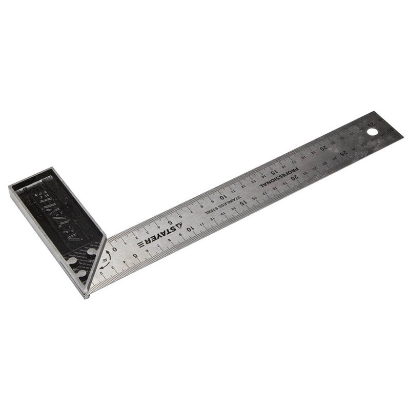 Угольник столярный STAYER STABIL, с нержавеющим полотном, 300 мм {3431-30_z02}