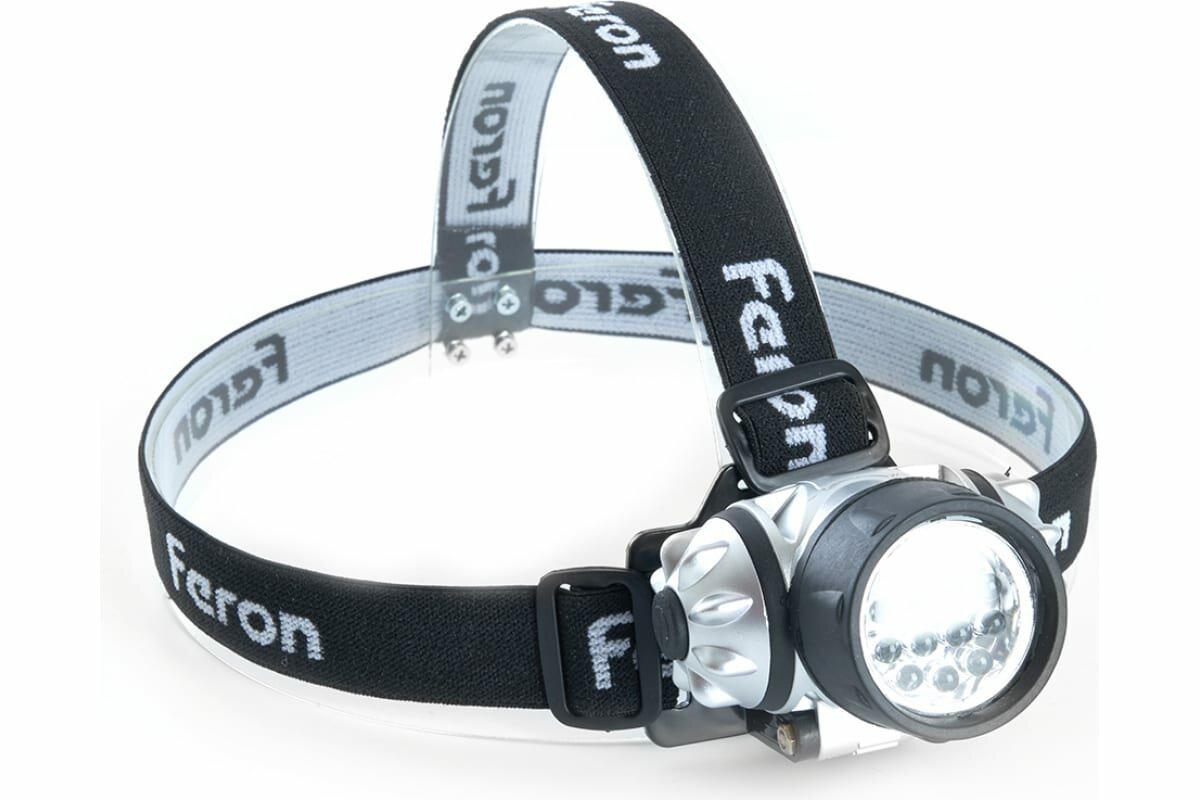 FERON Фонарь налобный на батарейках TH2303 3xAAA 1W 7LEDs IP44 пластик 41707