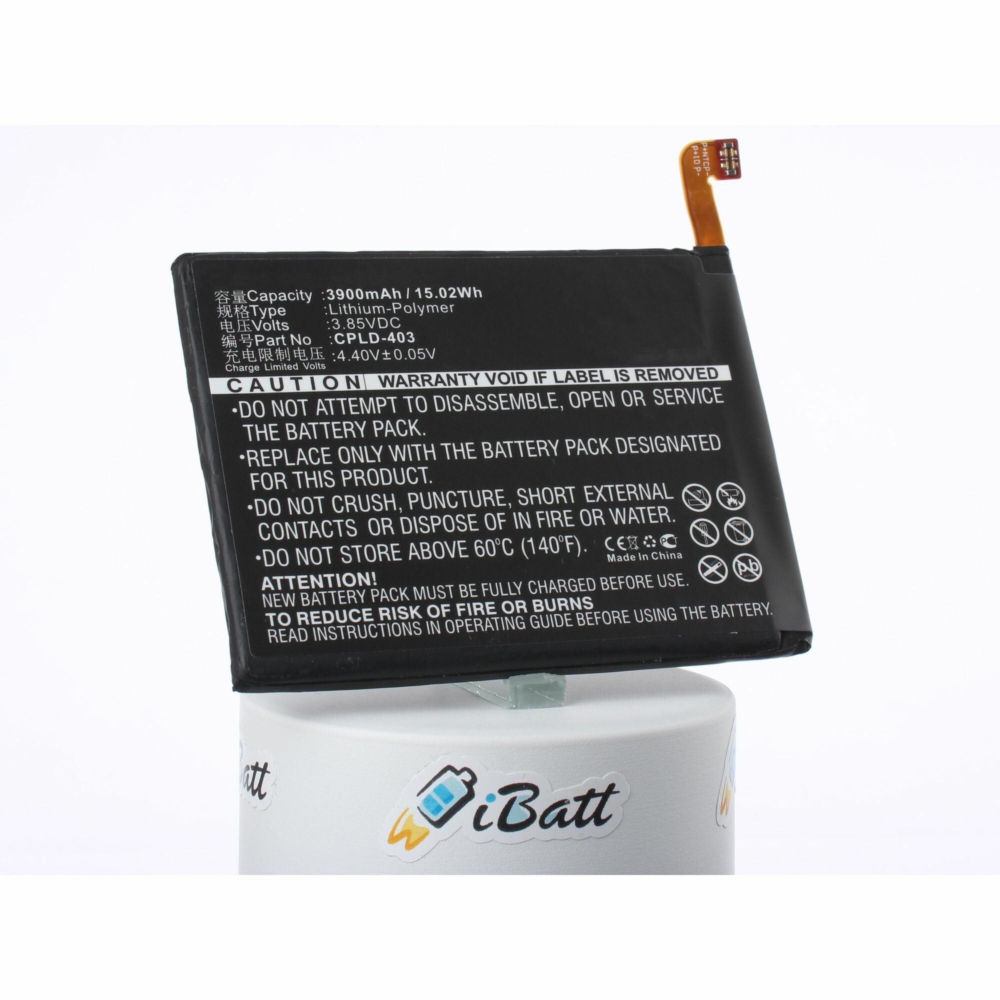 Аккумуляторная батарея iBatt 3900mAh для CPLD-403, C106, Cool 1