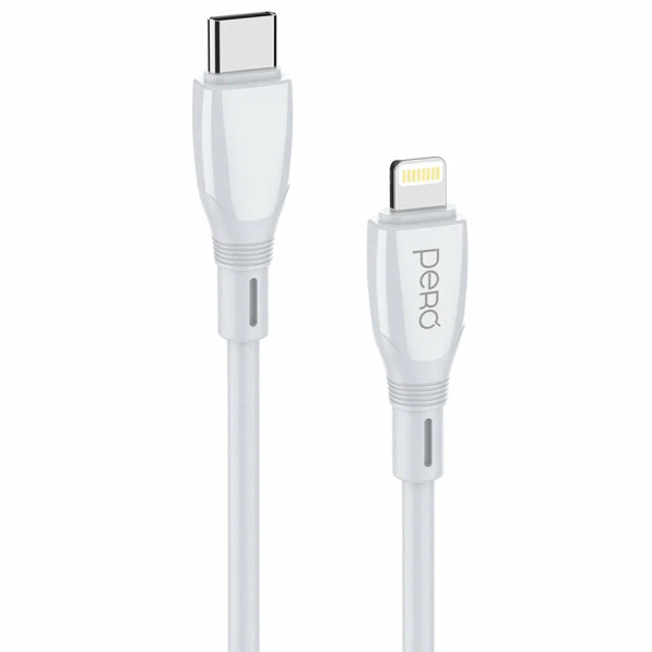 Кабель PERO DC11 Type-C - Lightning 1м 3A 27W White (Белый)