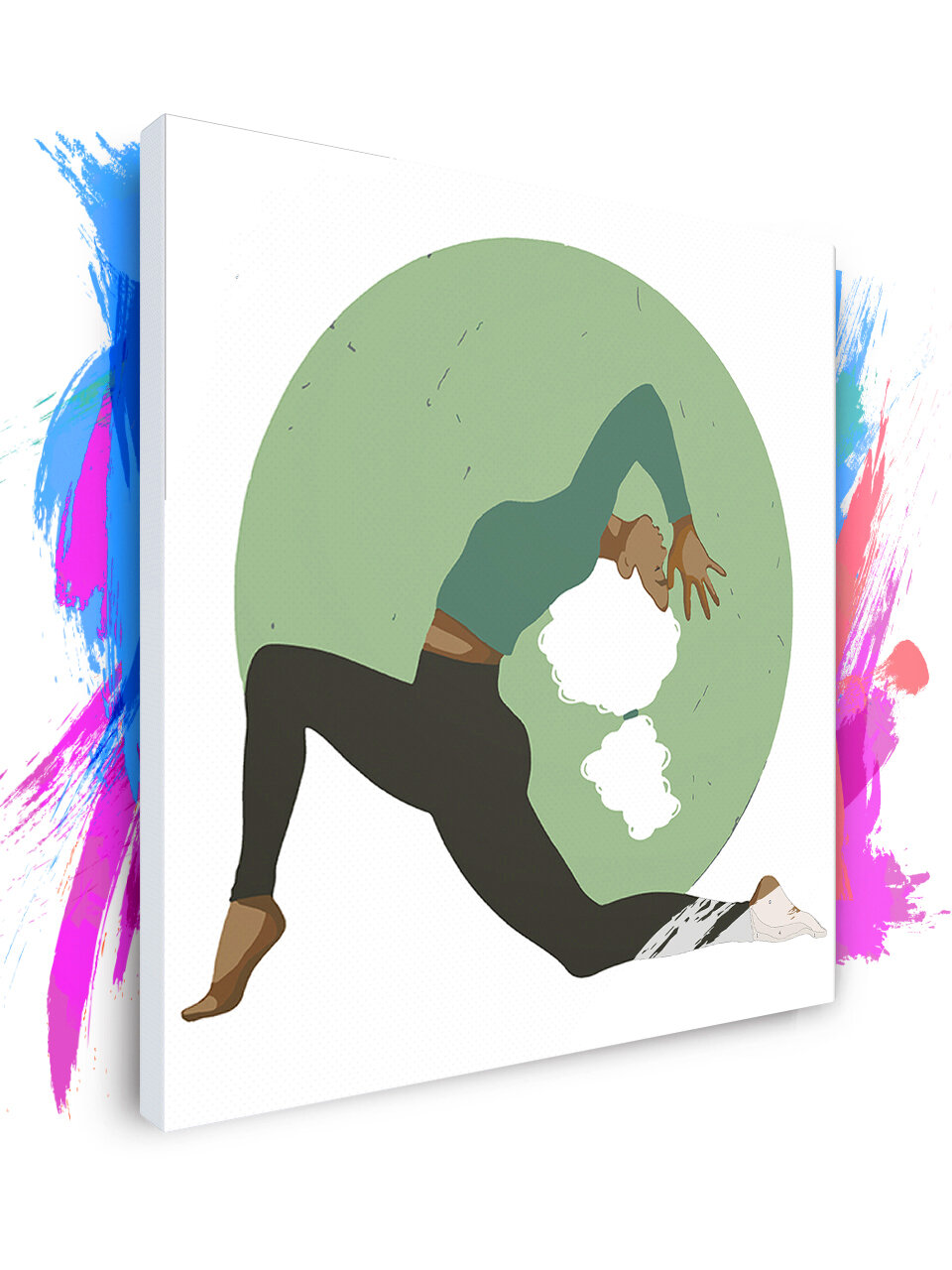 Картина по номерам на холсте Йога Асана Арт 2, 40 х 40 см