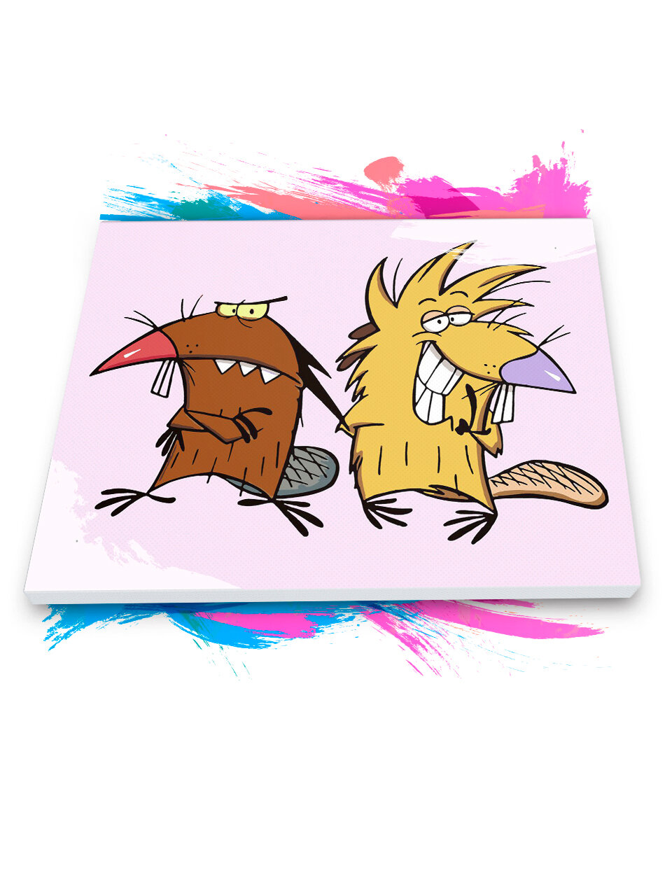 Картина по номерам на холсте Крутые Бобры - Деггет и Норберт, 40 х 50 см