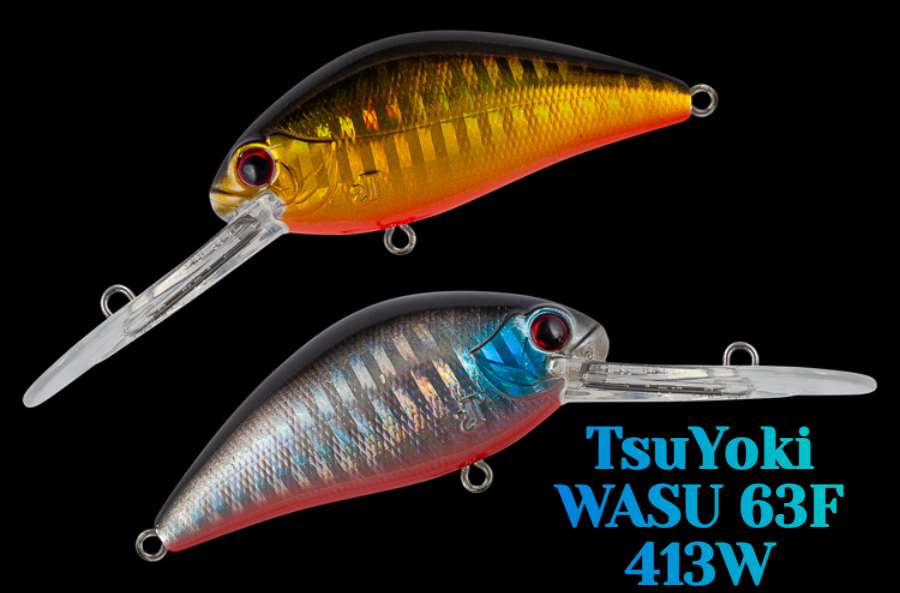 Воблер TsuYoki WASU 63F, плавающий, длина 63мм, вес 13гр, заглубление 2,8-5,5м, цвет 413W