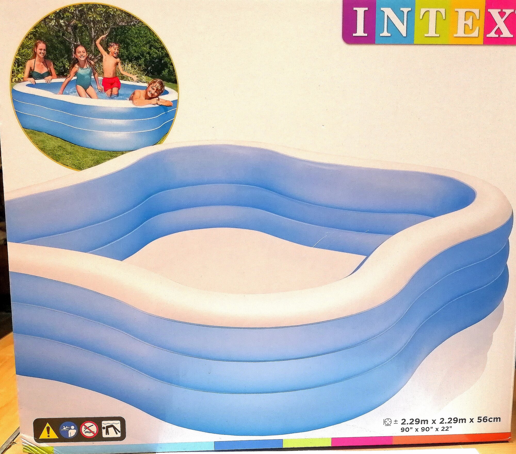 Бассейн детский Intex 57495NP, Семейный 229х229х56 см