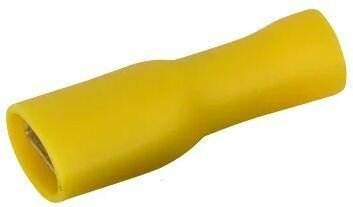 Клемма мама изолированная для провода сечением 4-6мм2 6,3х0,8мм желтая арт. 44049 Weitkowitz Германия 10 штук
