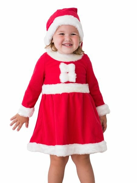 Костюм "Внучка Деда Мороза" Бока, полиэстер, красный, 104-116