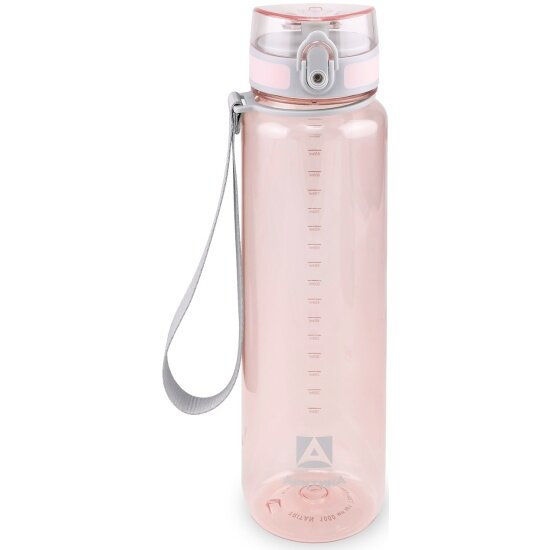 Бутылка для воды Арктика 720-1000, 1000 мл, розовая прозрачная, с ситечком