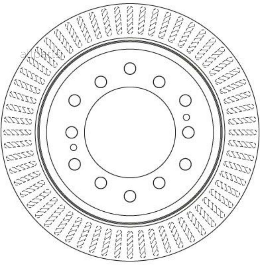 ZF RUSSIA DF6342 ZFR Диск тормозной задний для TOYOTA LC PRADO J150 /VENT D=312MM ZF RUSSIA DF6342 ZFR
