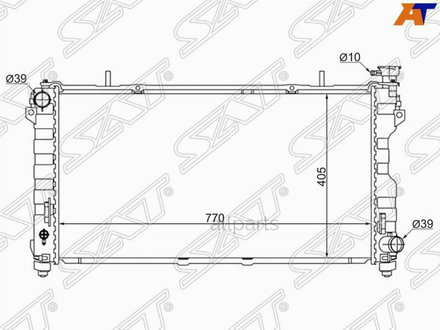 SAT SG-CR0002-01-2.4 Радиатор Chrysler Town&Country 00-07 / Voyager 00-07 / Dodge Caravan 00-07