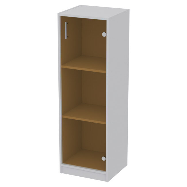 Шкаф Меб-фф Офисный шкаф СБ-61+А-5+С-28М тон. бронза цвет Светло-Серый 40/37/123 см