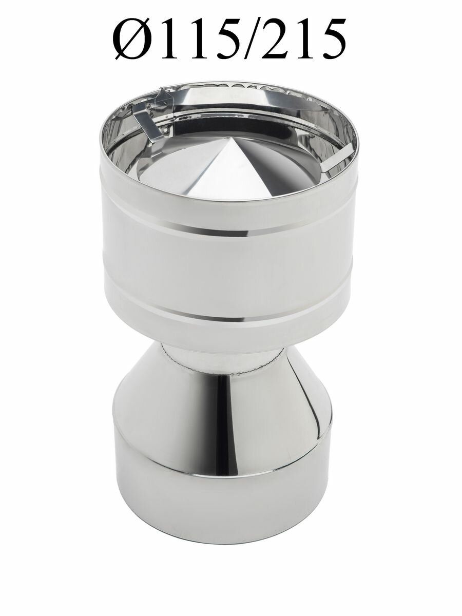 Оголовок-дефлектор на сэндвич 115х215мм нержавейка