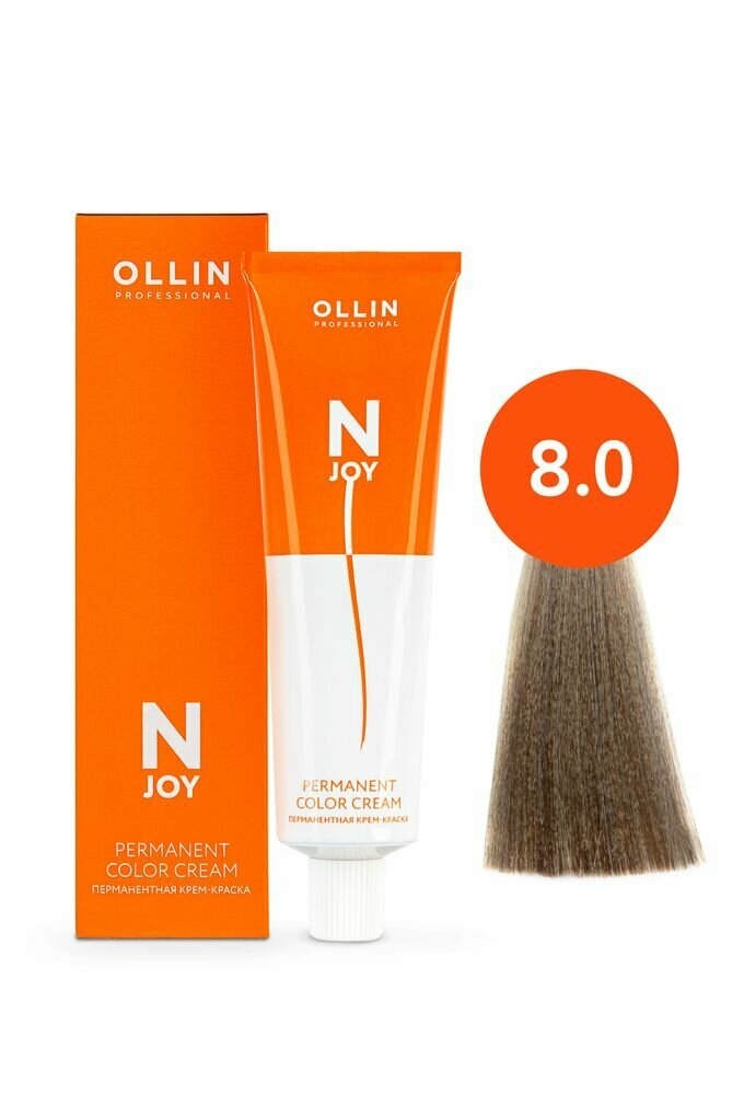 Ollin N-JOY крем-краска для волос 8/0 светло-русый 100мл