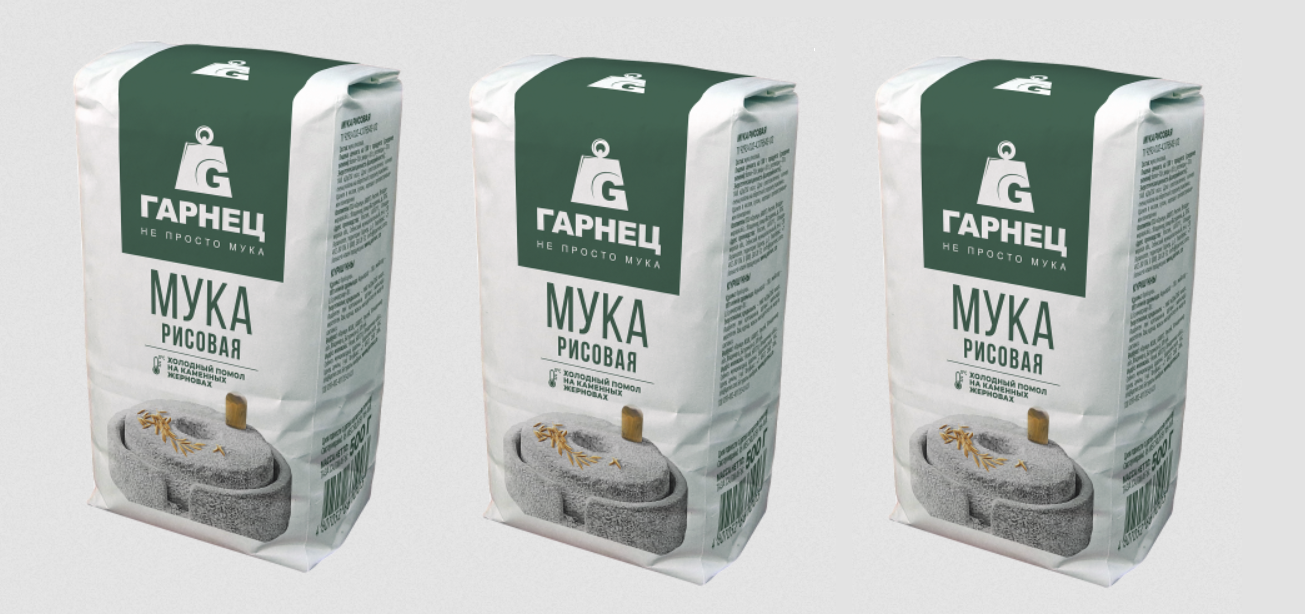 Гарнец Мука Рисовая 500 гр, 3 уп