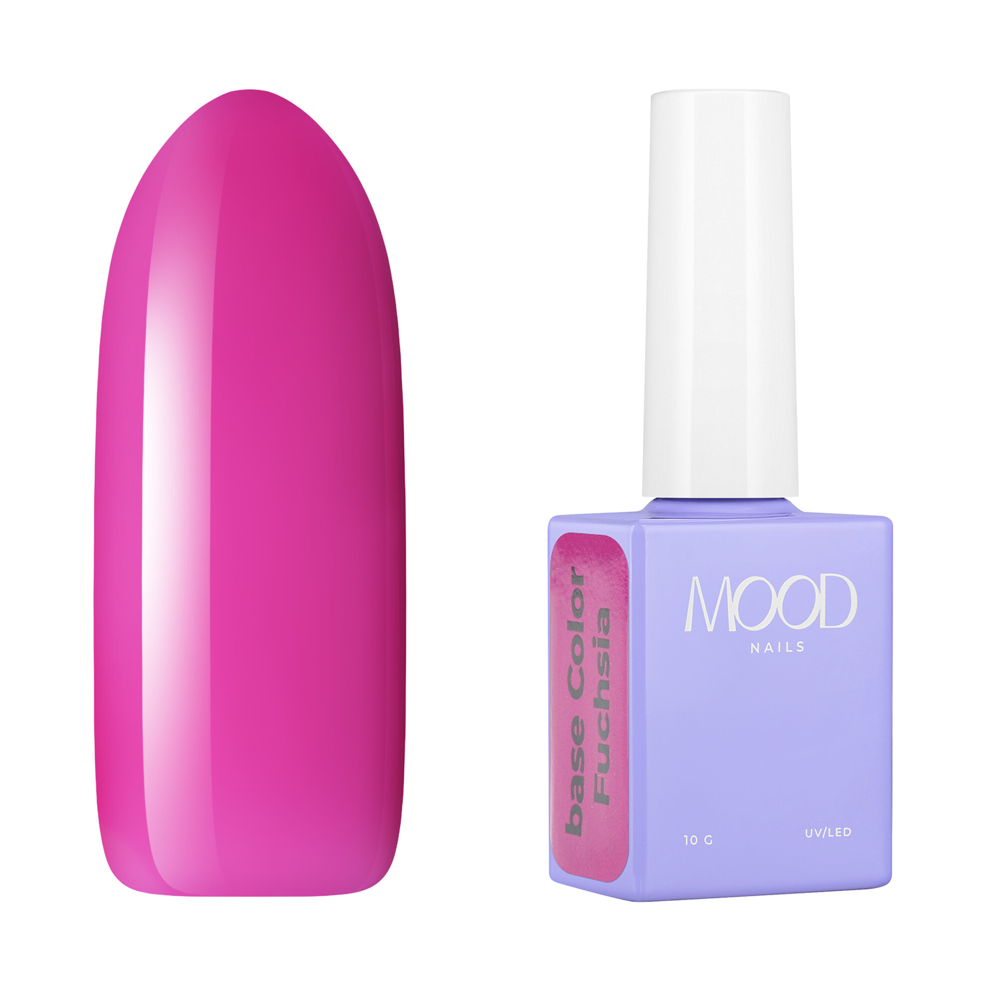 База для гель-лака MOODNAIL, Сolor Fuchsia ,10 мл