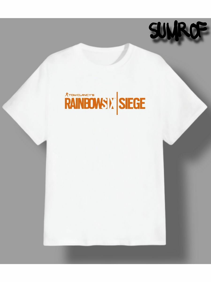 Футболка с надписью rainbow six siege игра